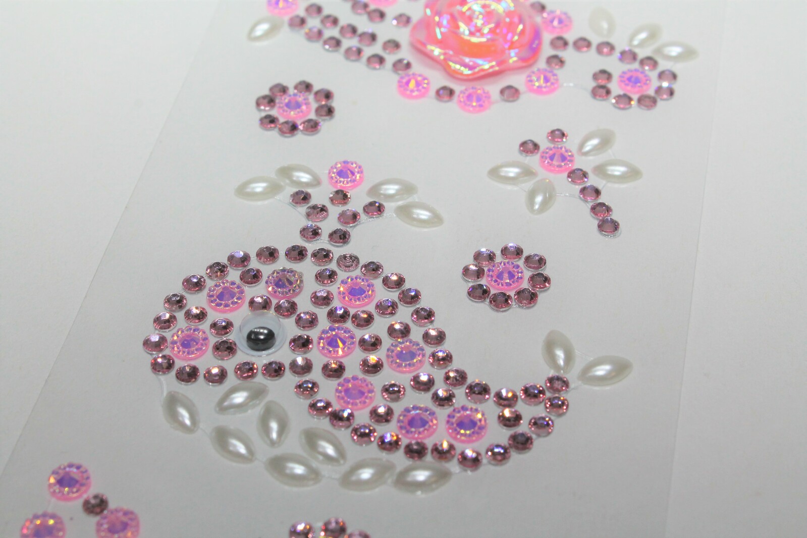 Baby Pink Rhinestone Adhesive Stickers Bedazzle Decorate Jewellery ...