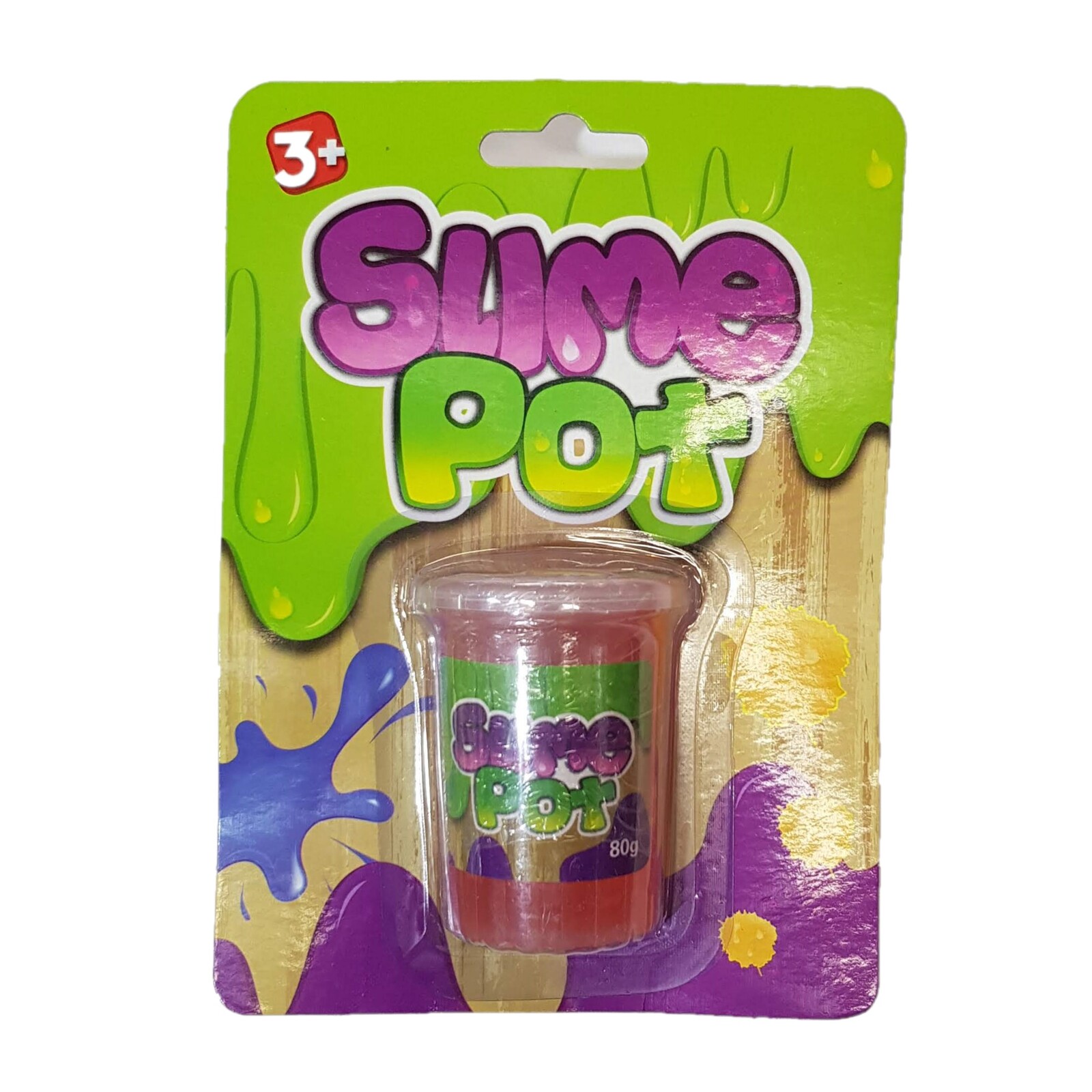 4pce 80g Slime Pots Slippery Oozy in Tubs Kids Party Fun! Yellow, Blue ...