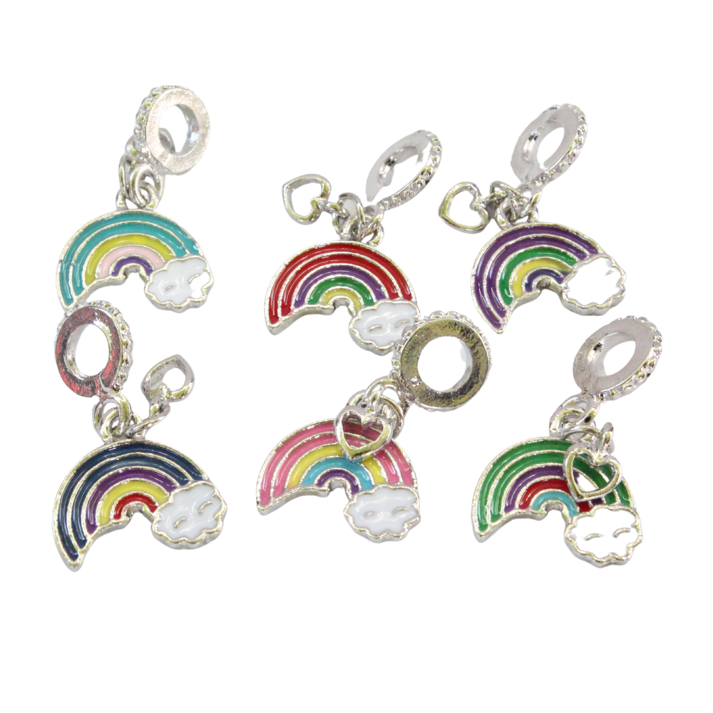 Multi-Colour Rainbow Charms, Bracelets & Necklaces Jewellery Making ...