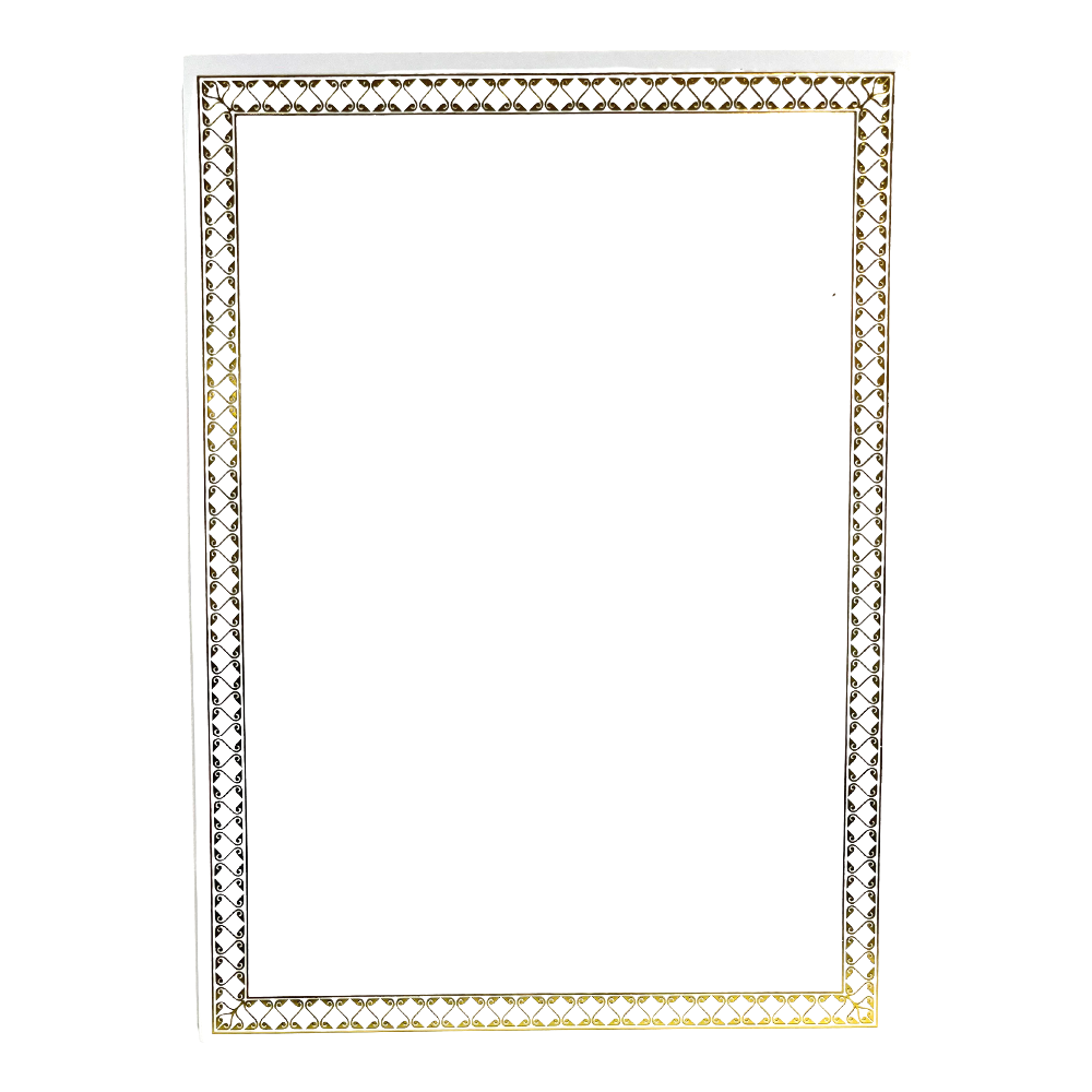 20 Sheet Border Design Paper for Certificate or Invitation 180gsm Design E