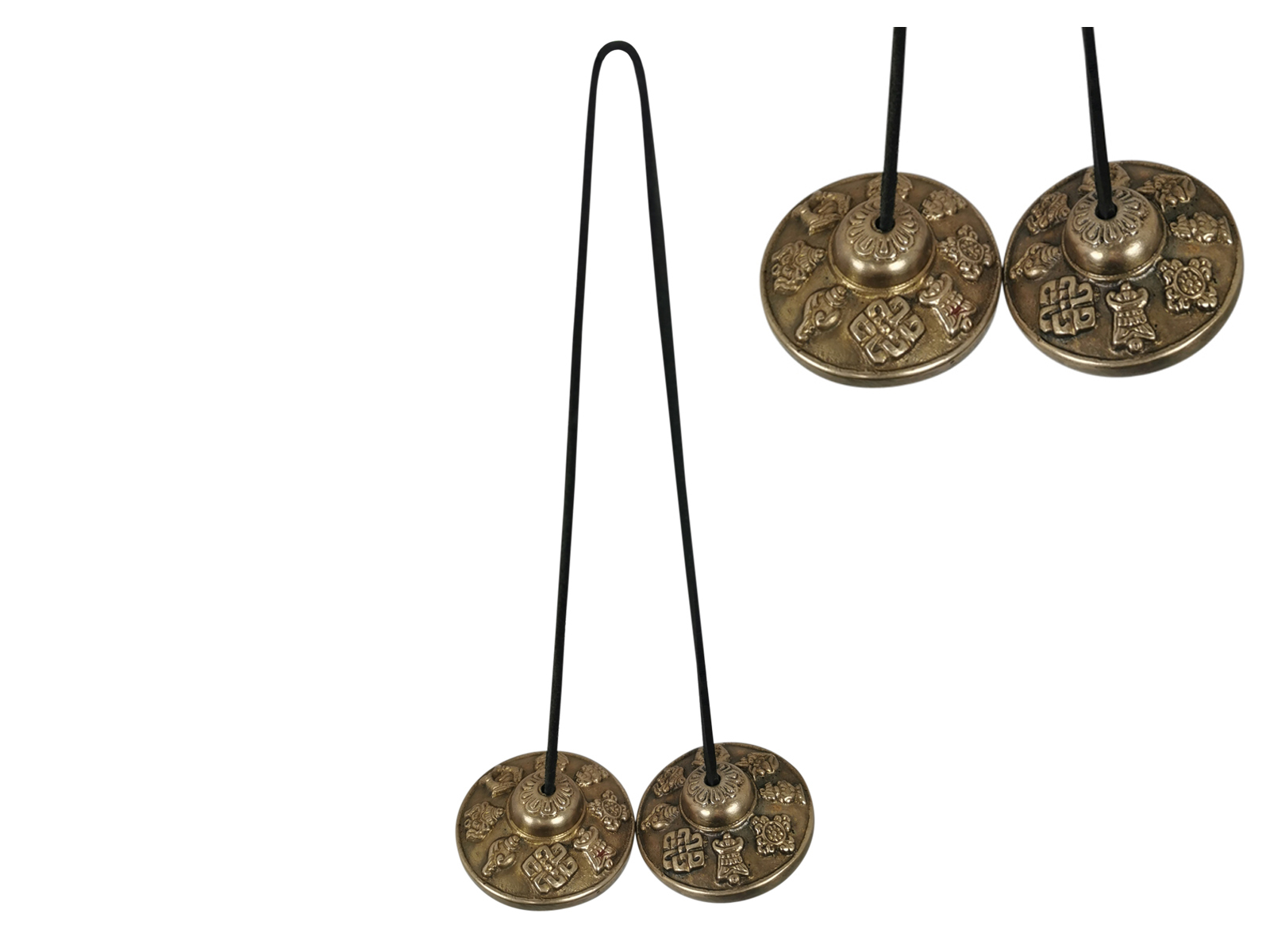 New 1pce 7cm Brass Tingsha Tibetan Prayer Bell Symbols Zen Meditation