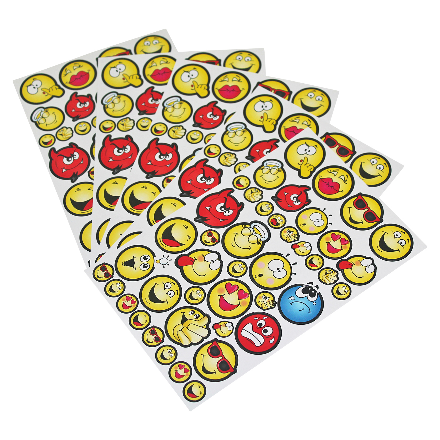 258pce Emoticon Stickers, Face Emoji Emotions, School Stationery for ...