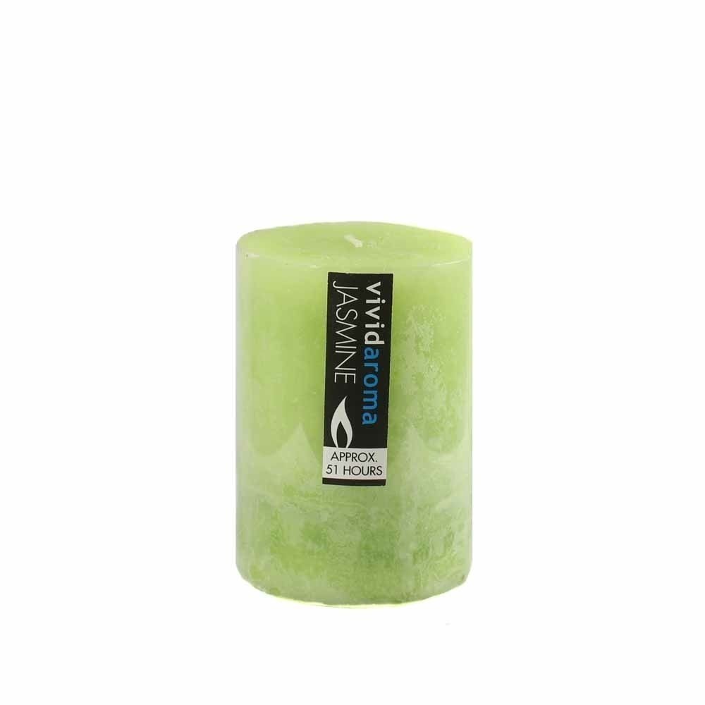 7x10cm Vivid Aroma Scented Pillar Candle - Jasmine