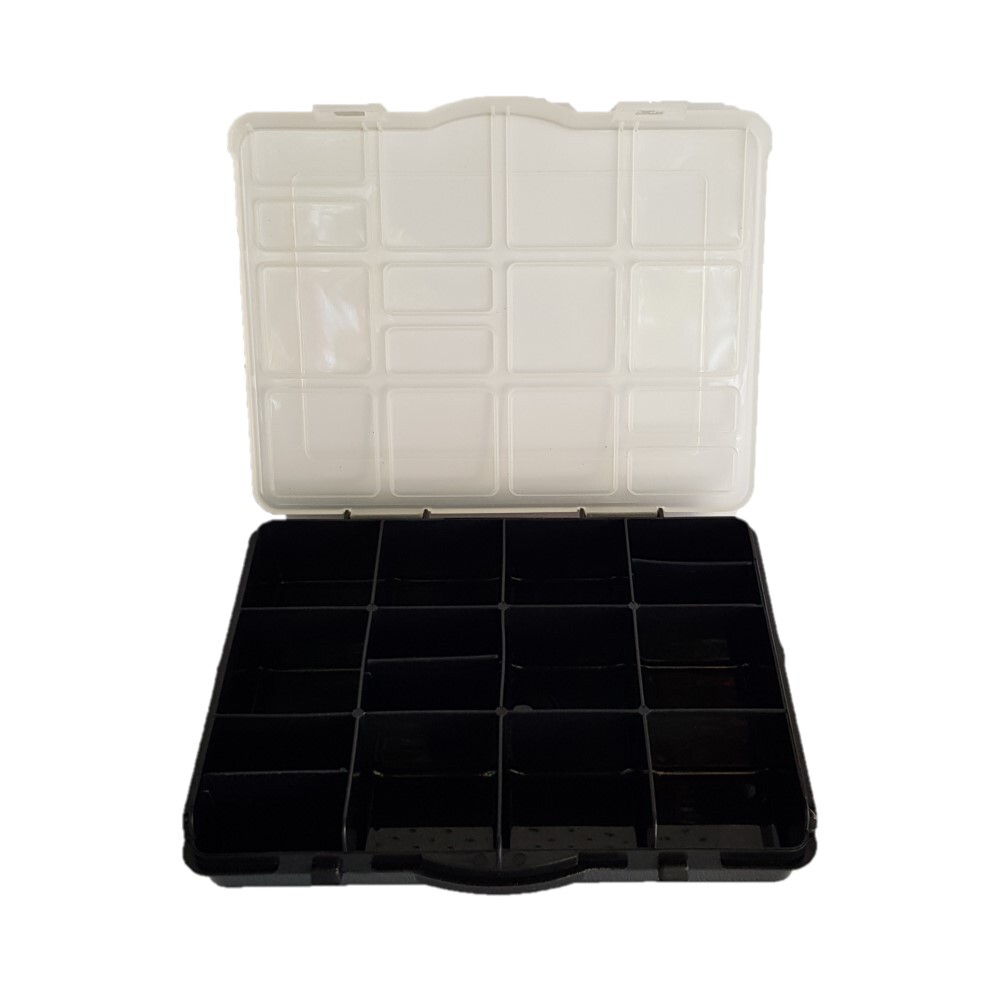 1pce 16x12x3cm 15 Section Craft Storage Container with Open/Close Lid