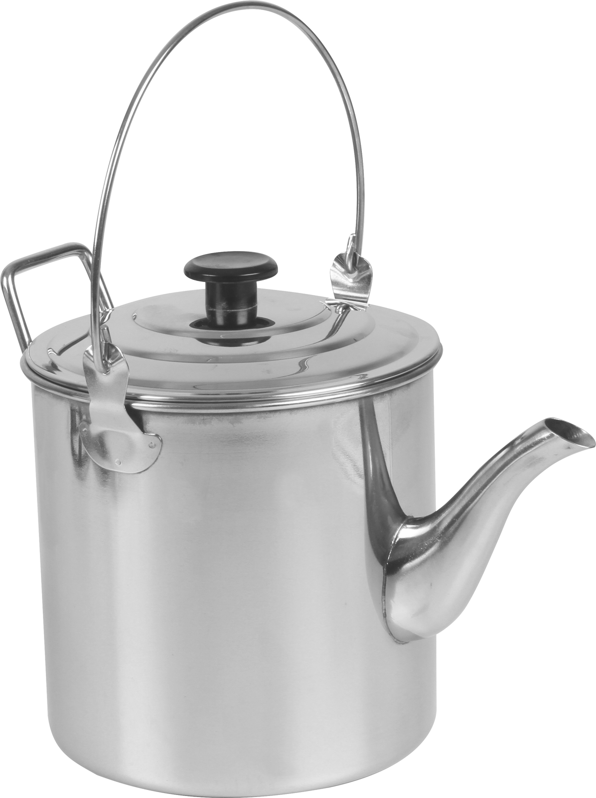 Billy Camp Tea Pot w/Strainer Stainless Steel 1.8L in Gift Box Metal Silver