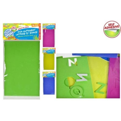 4 Packs - EVA Alphabet Letters Self Adhesive. Great for art & craft - 4 ...